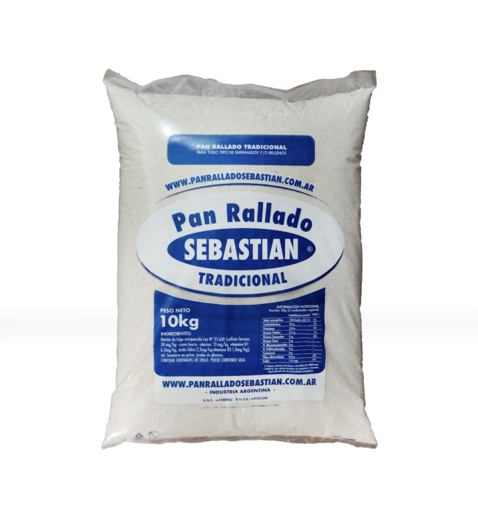 PAN RALLADO GRUESO SEBASTIAN 10 KG - Pan Rallado Sebastian